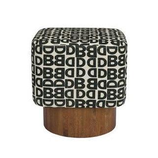Monogram fabric pouf – Dutch Home