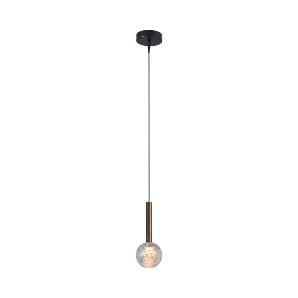 Elexa crystal pendant lamp with copper base – Dutch Home
